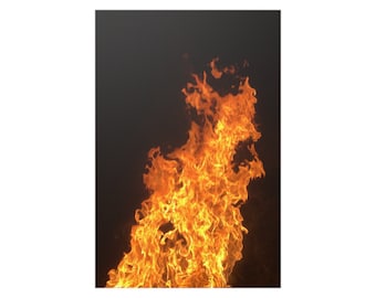 Girl on Fire Fantasy World Art Poster - Etsy