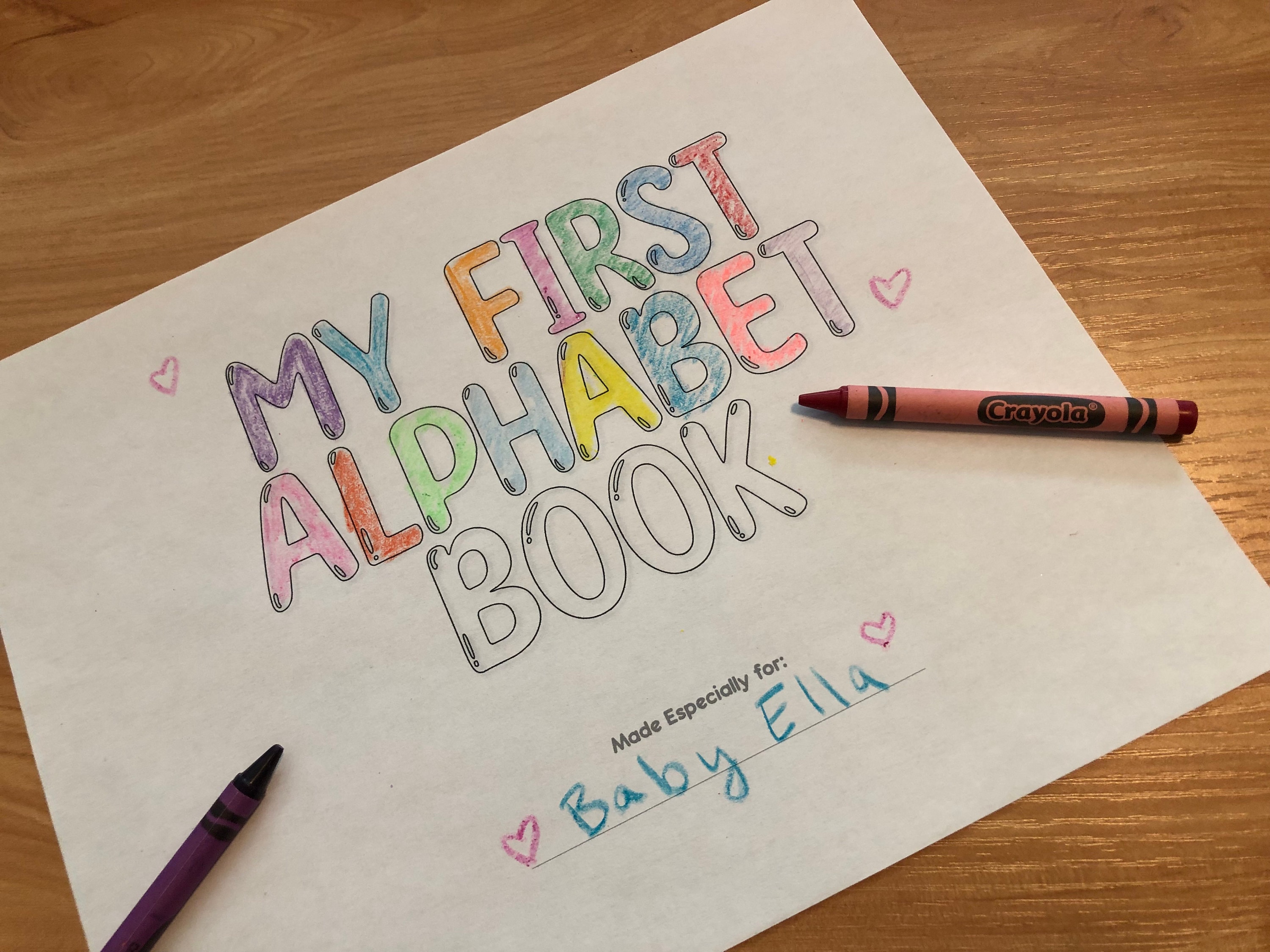 My First Alphabet Book Print & Color - Etsy