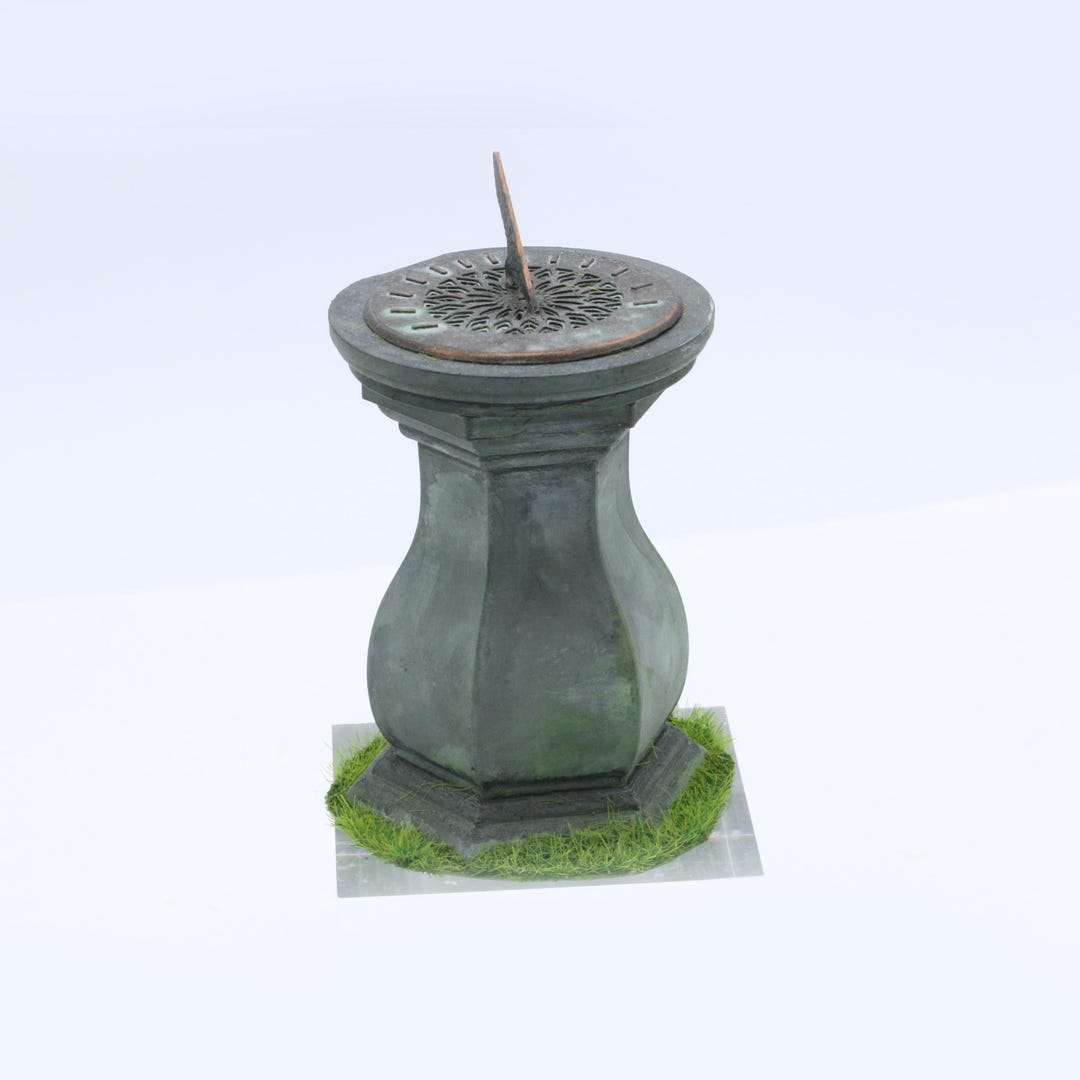 Stone Sundial – Dollhouse Miniature Plant – Handmade in NYC, 1:12 Scale ...