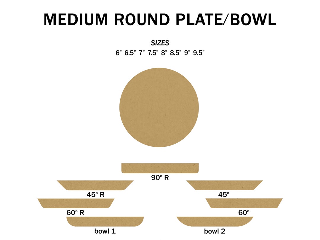 MEDIUM ROUND 1 Inch Thick Pottery Drape Form 6 6.5 7 7.5 8 8.5 9 9.5 ...