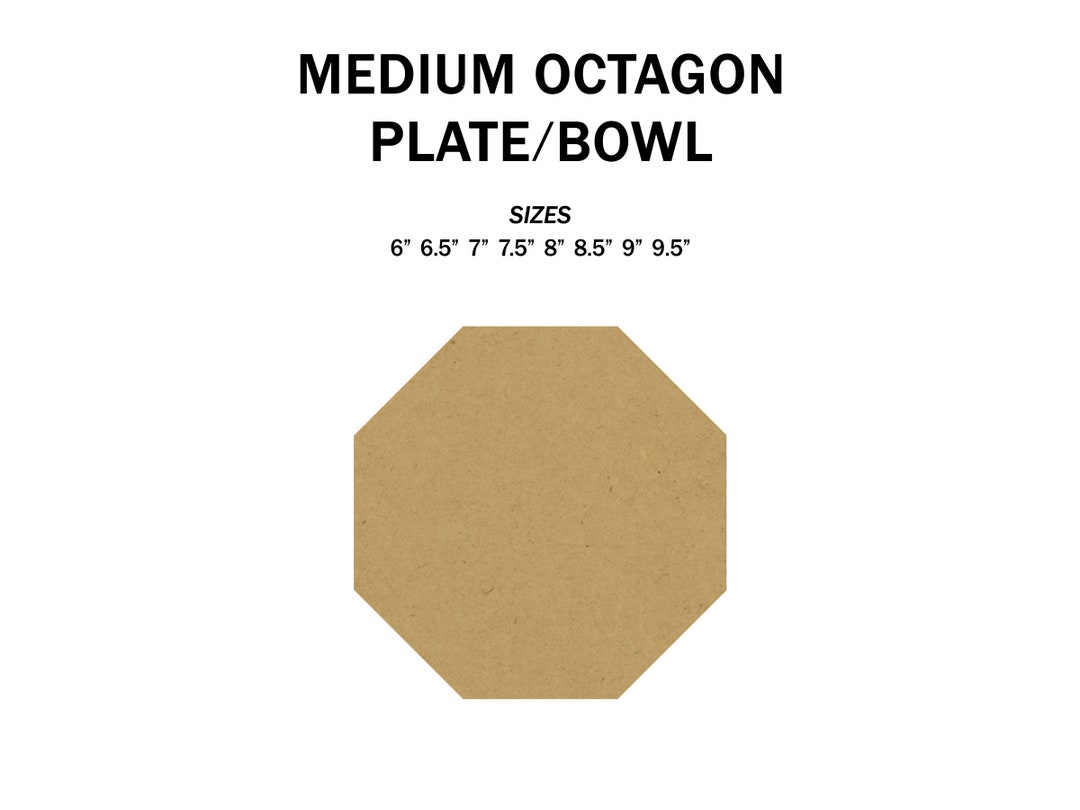 M OCTAGON 1 Inch Thick Pottery Drape Form 6 6.5 7 7.5 8 8.5 9 9.5 Side ...