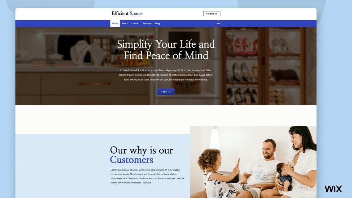 Wix Website Template | Professional Organizer Website Template ...