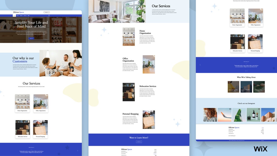 Wix Website Template | Professional Organizer Website Template ...