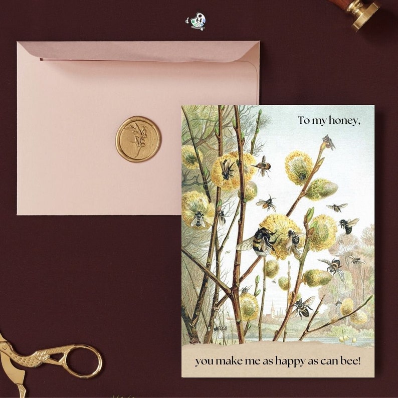 Valentines & Anniversary Printable Card - Retro + Mid Century Modern ...