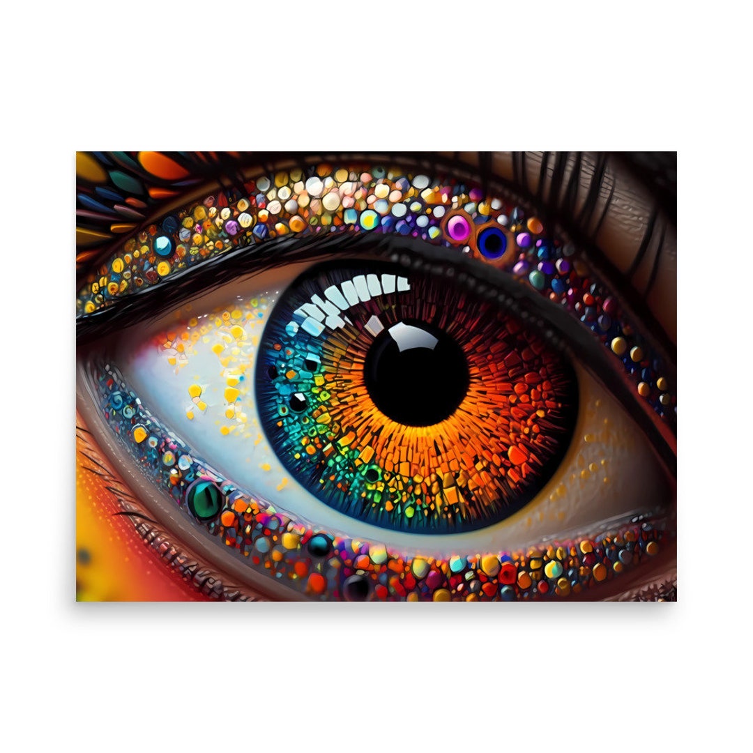 Psychedelic Eye, Poster - Etsy