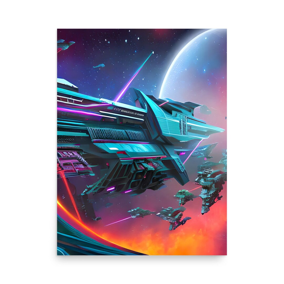 Starship Cruiser, Poster - Etsy