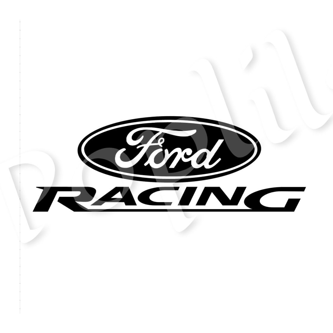 Svart Ford Racing Logo