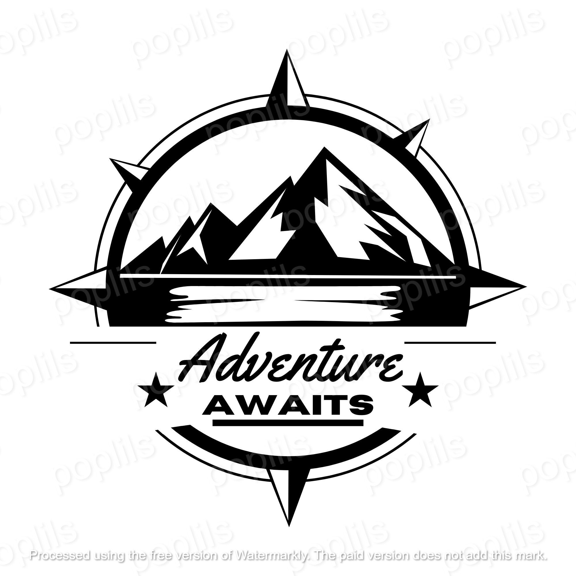 Adventure Begins, SVG PNG JPG Files for Cutting Machines, Digital ...