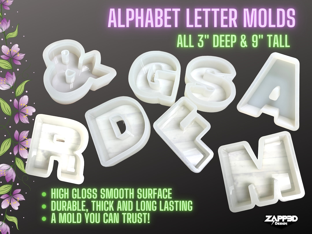 Alphabet Letter Molds 9 Tall 3 Deep ULTRA Quality Deep Alphabet Mold ...