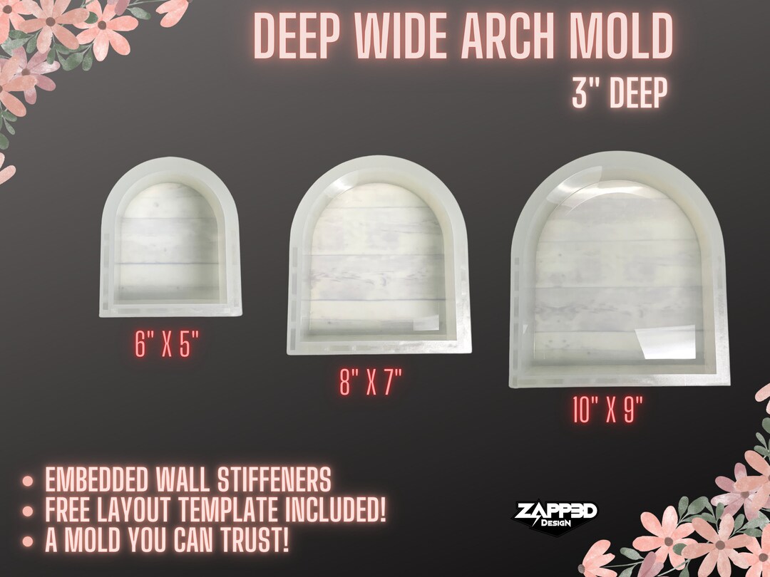 Deep Wide Arch Mold 3 Sizes ULTRA Quality Deep Silicone Mold Resin ...