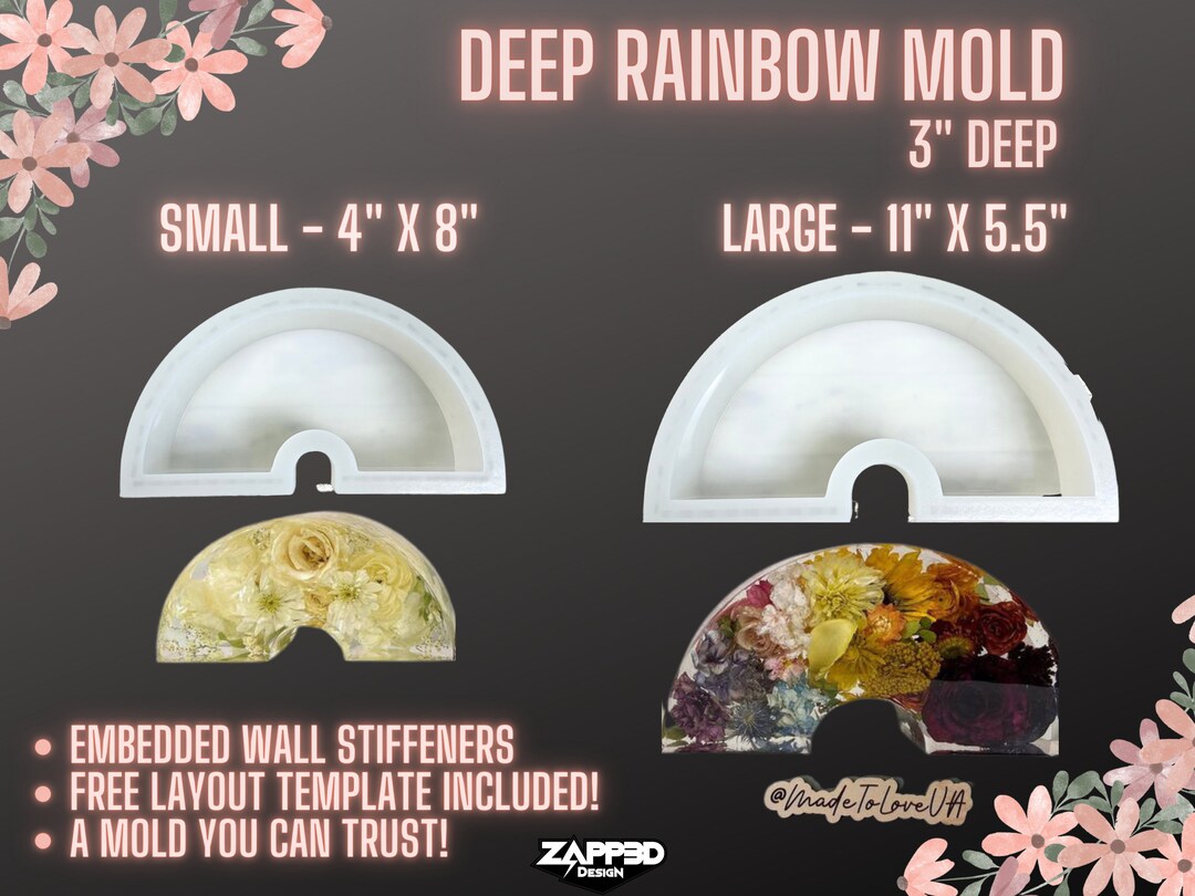Deep Rainbow Mold 2 Sizes ULTRA Quality Rainbow Molds, Memorial Molds ...