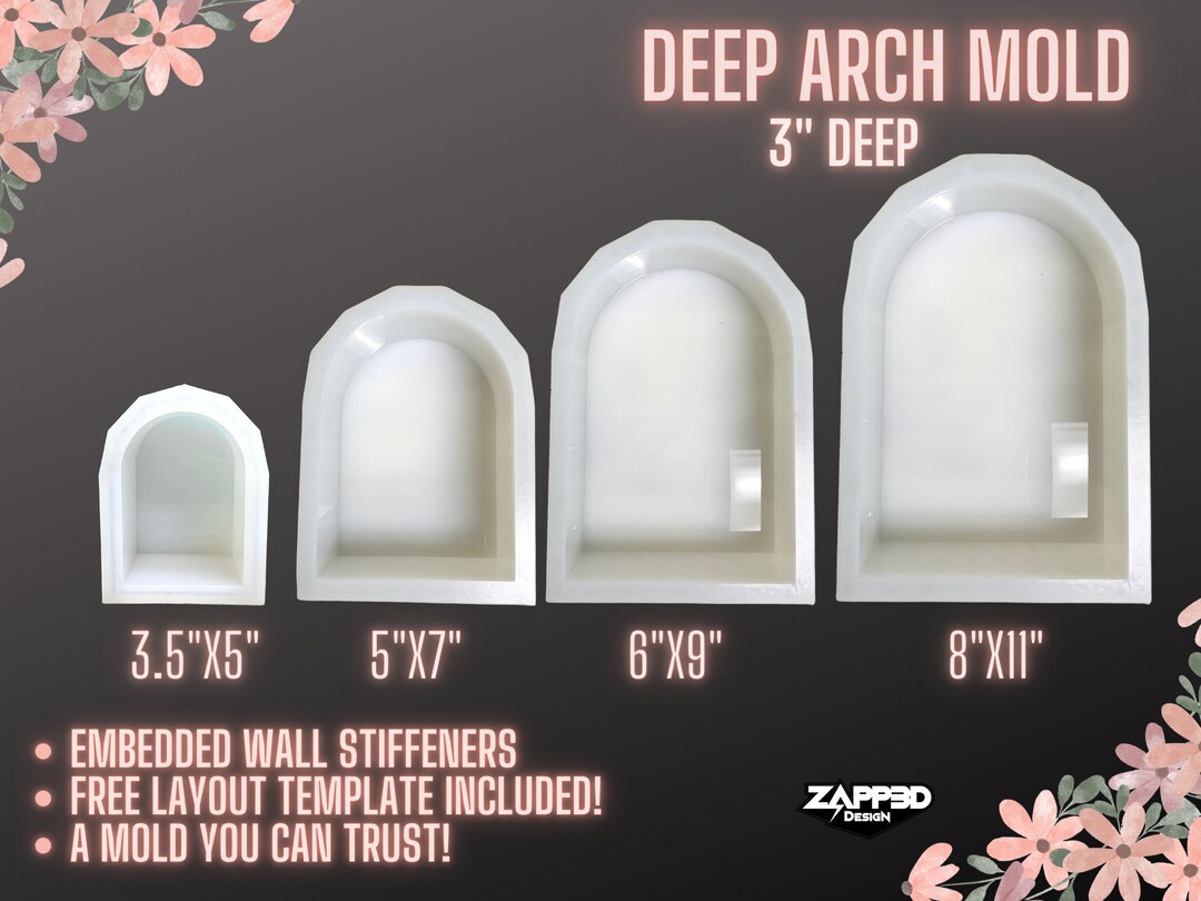 Deep Arch Mold 4 Sizes ULTRA Quality Deep Silicone Mold Resin, Block ...