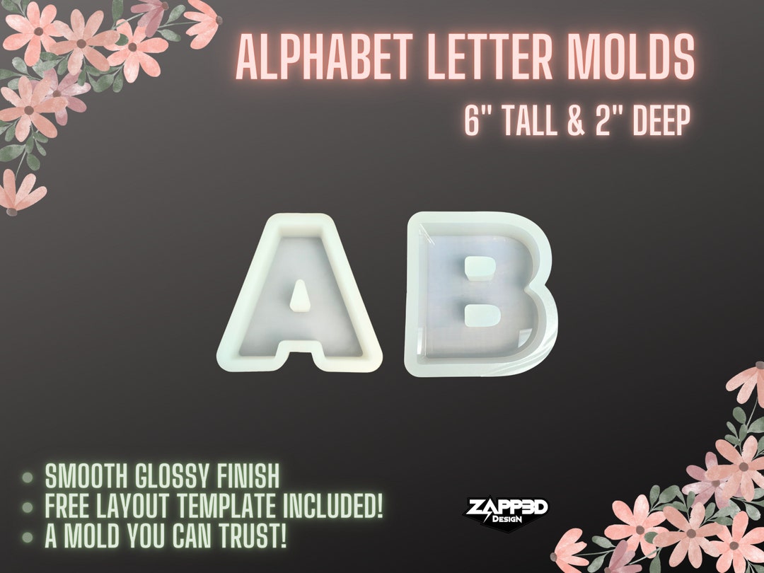 Alphabet Letter Molds 6 Tall ULTRA Quality Deep Alphabet Mold for Resin ...