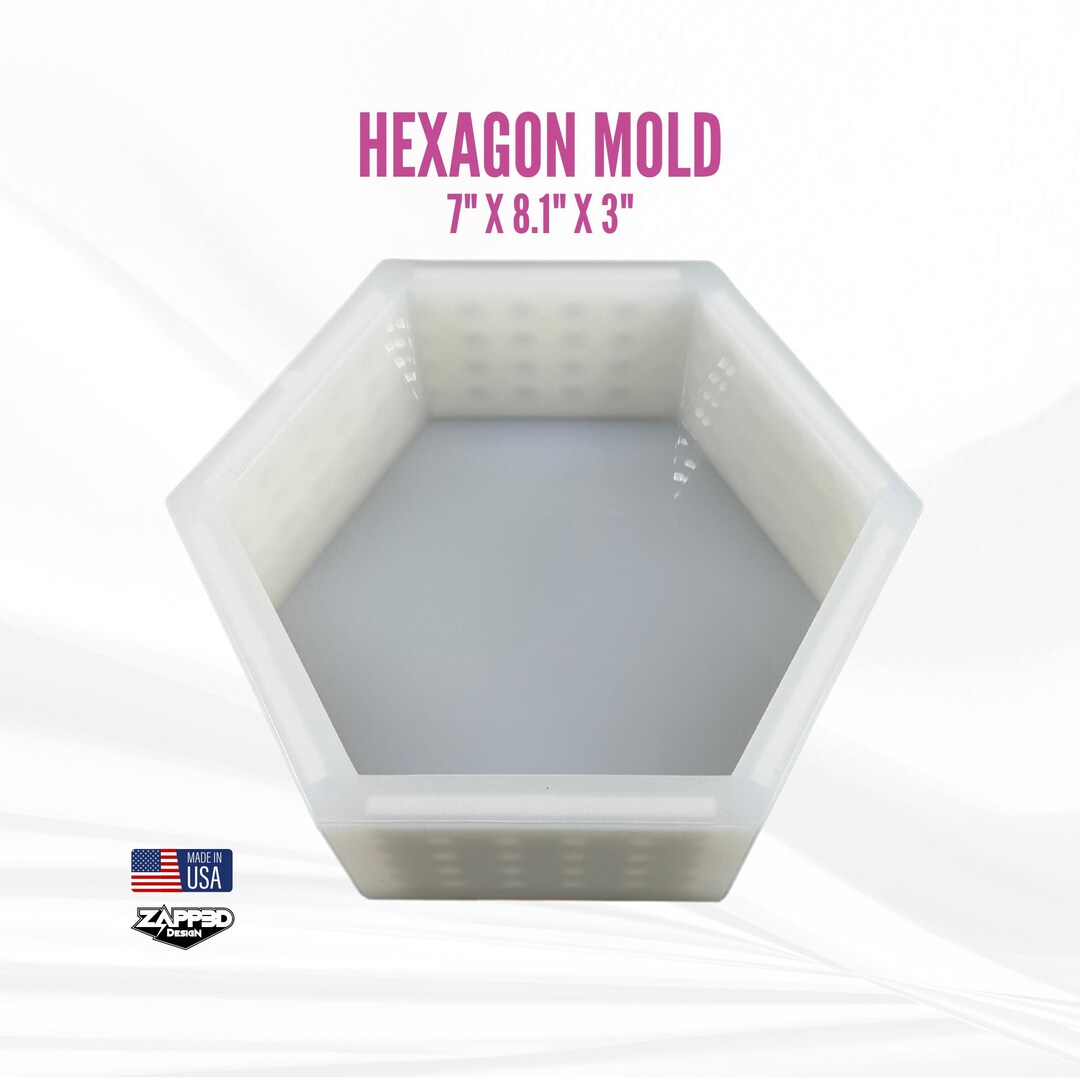 Hexagon Silicone Mold | 7"x 8.1"x3" Deep | ULTRA Quality | Memorial ...
