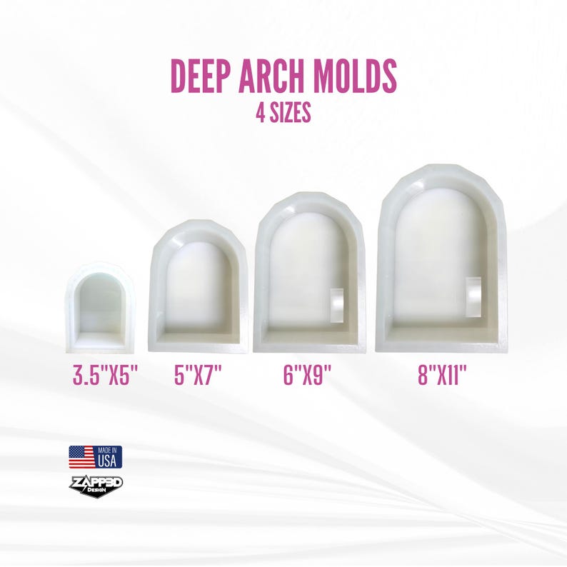 Deep Arch Mold | 4 Sizes | ULTRA Quality | Deep Silicone Mold Resin ...