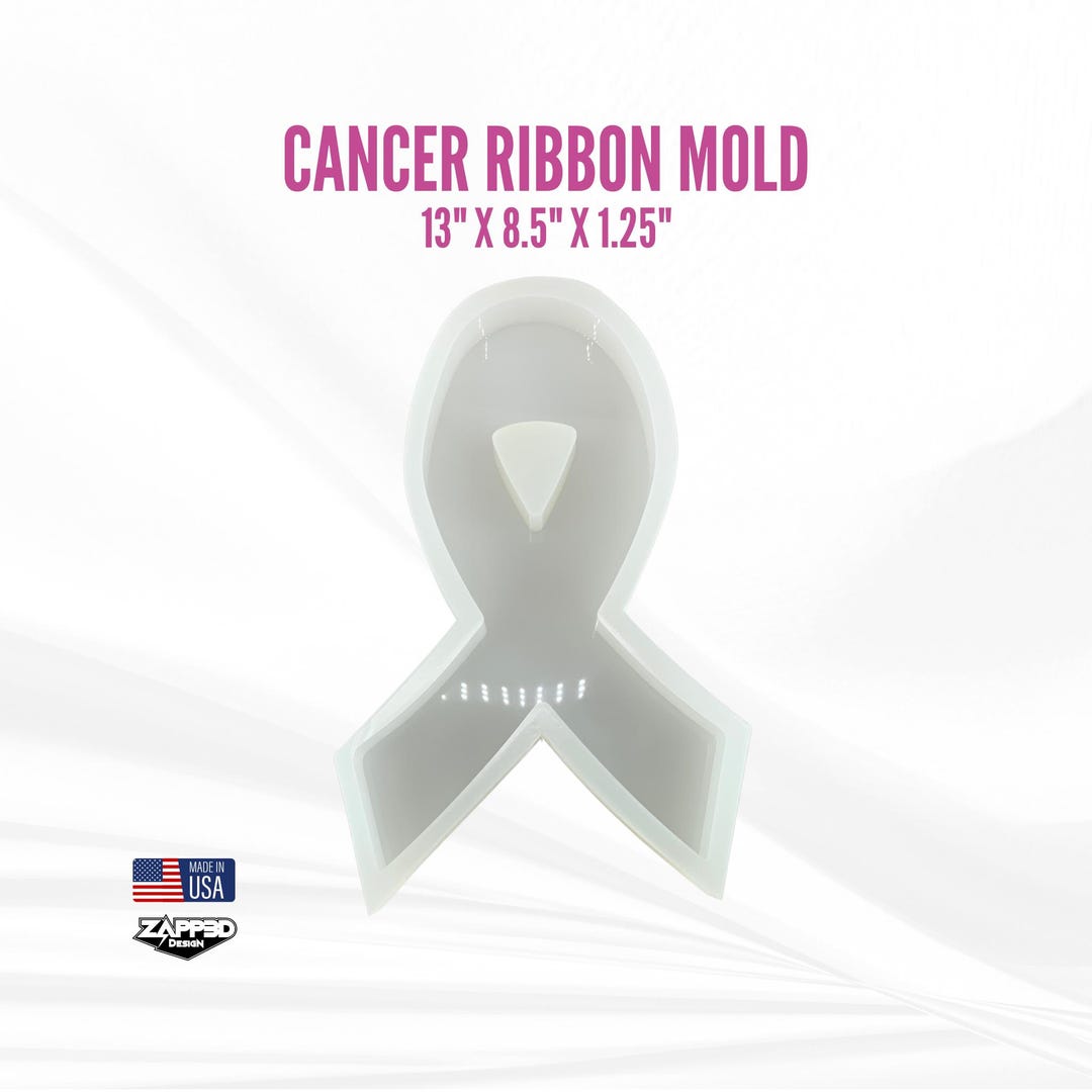 Cancer Awareness Ribbon Mold | 13" X 8" X 1.25" | Cancer Ribbon Mold ...