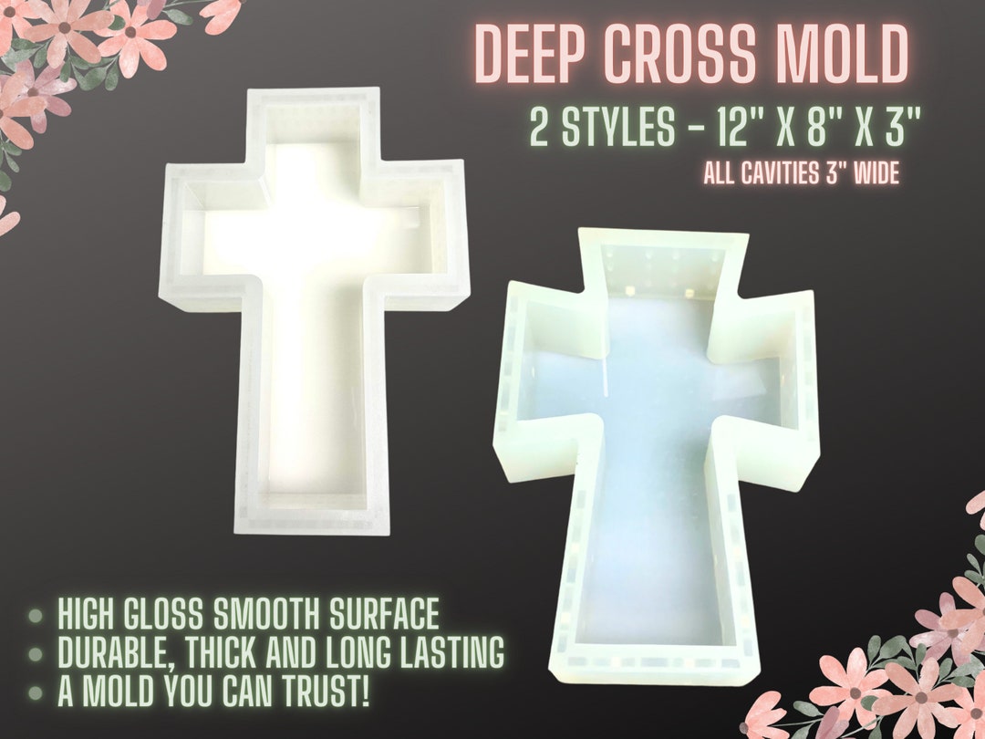 Cross Resin Mold 12x 8x 3 Deep ULTRA Quality Cross Mold, Memorial Molds ...