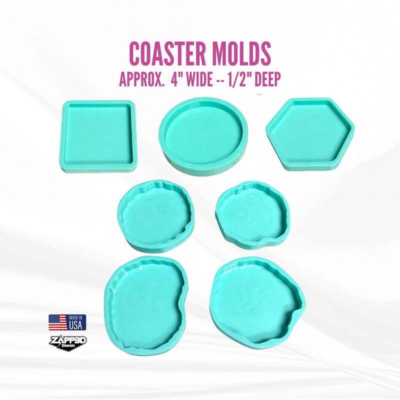 Resin Coaster Molds - Etsy