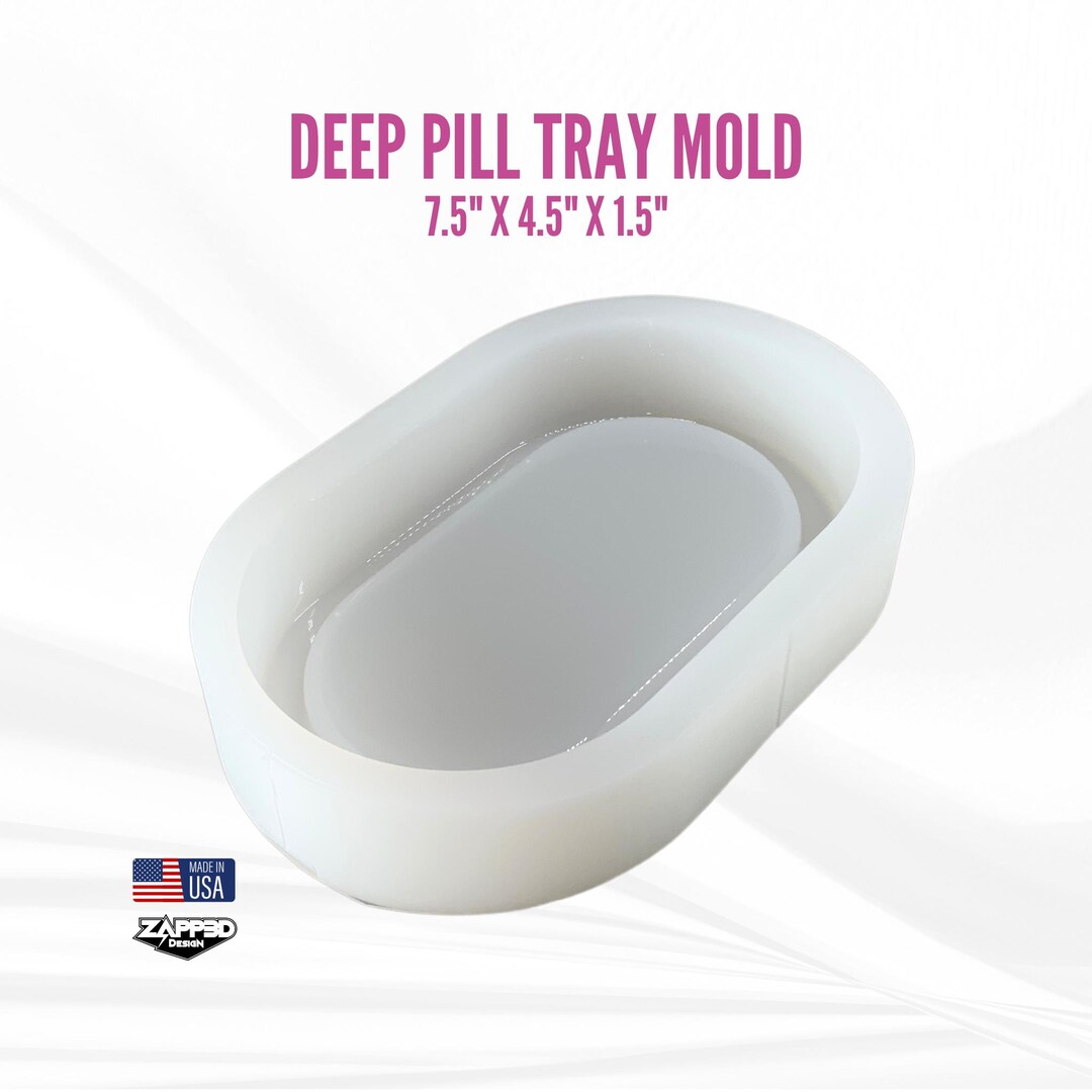 Deep Pill Tray Mold, Oval Tray Mold, Pill Mold, Pill Tray Mold, Jewelry ...