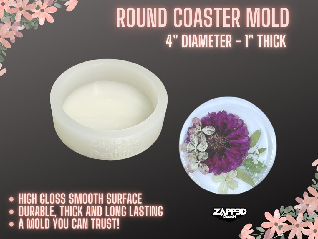 Round Coaster Mold 4 X 1 ULTRA Quality Round Silicone Mold, Deep ...
