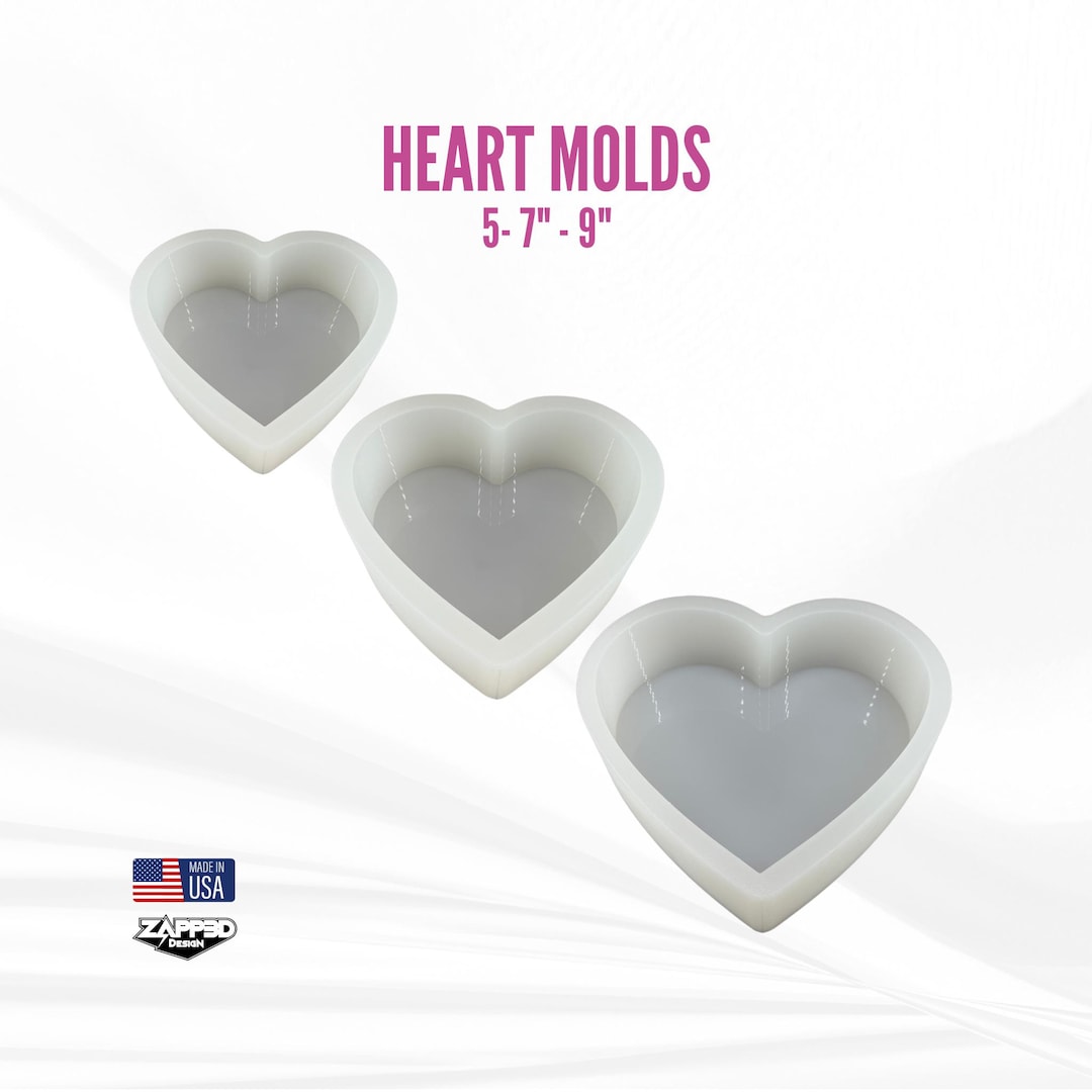 Deep Heart Mold | 5", 7", 9" | ULTRA Quality | Heart Molds, Memorial ...