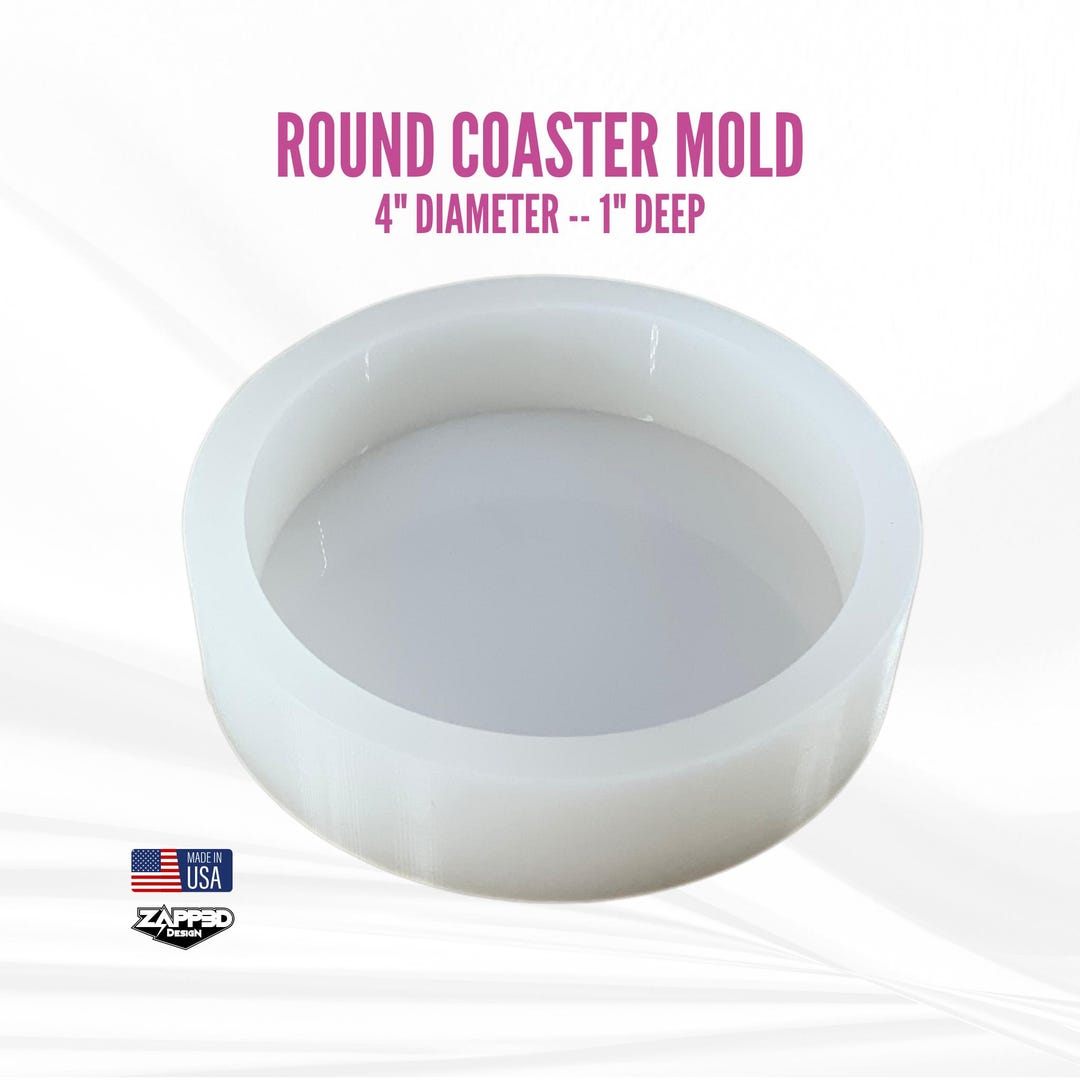 Round Coaster Mold, 4" X 1" Round Silicone Mold, Deep Silicone Mold for ...