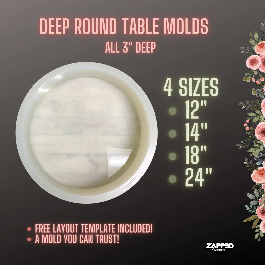Deep Round Mold 4 Sizes ULTRA QUALITY Table Mold, Round Mold, Floral ...