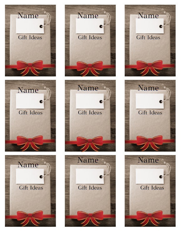 Your Printable Secret Santa Grab Bag Name List Gift Ideas Sheet - Etsy