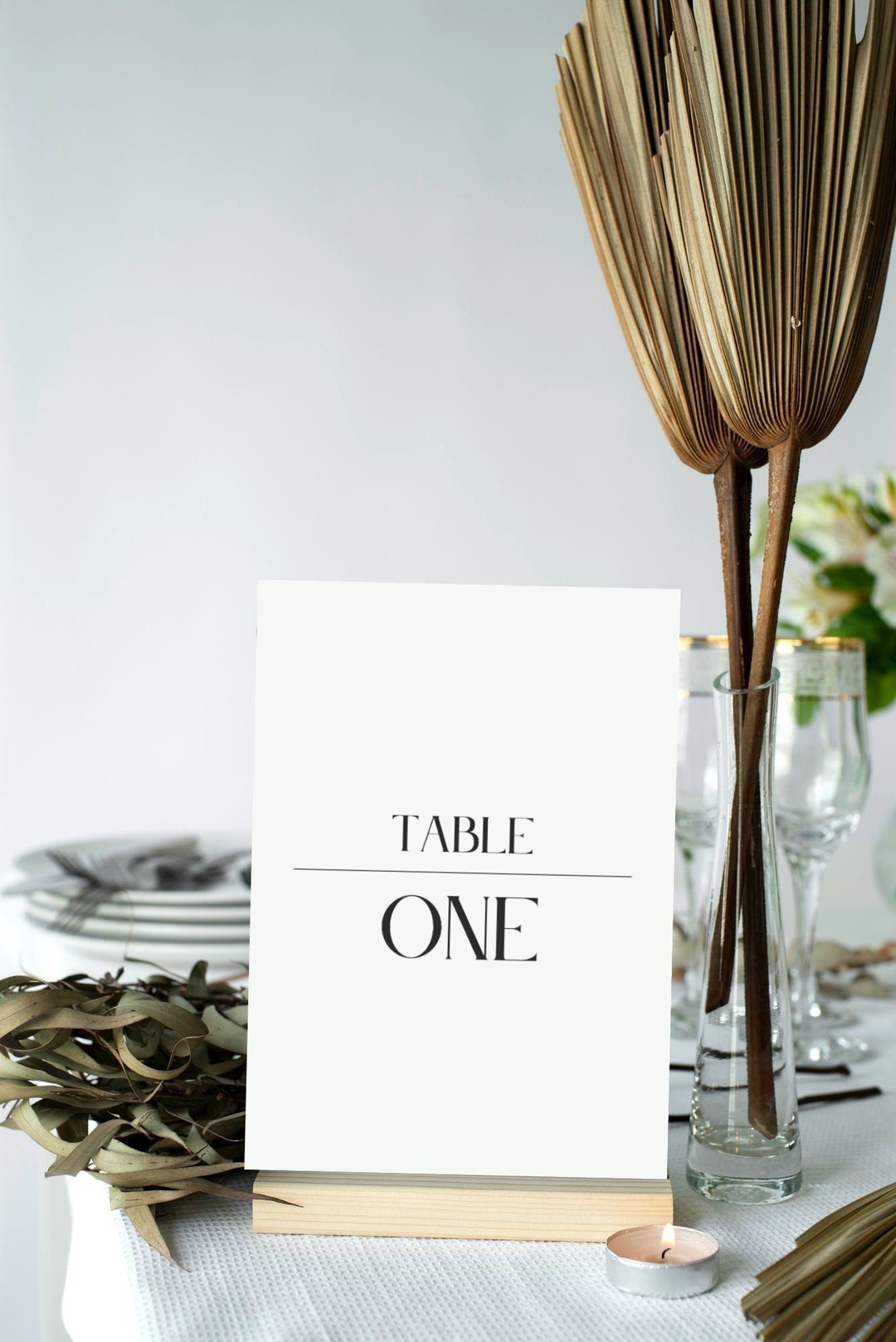 PRINTABLE Elegant Modern Table Numbers for Wedding DIGITAL DOWNLOAD - Etsy