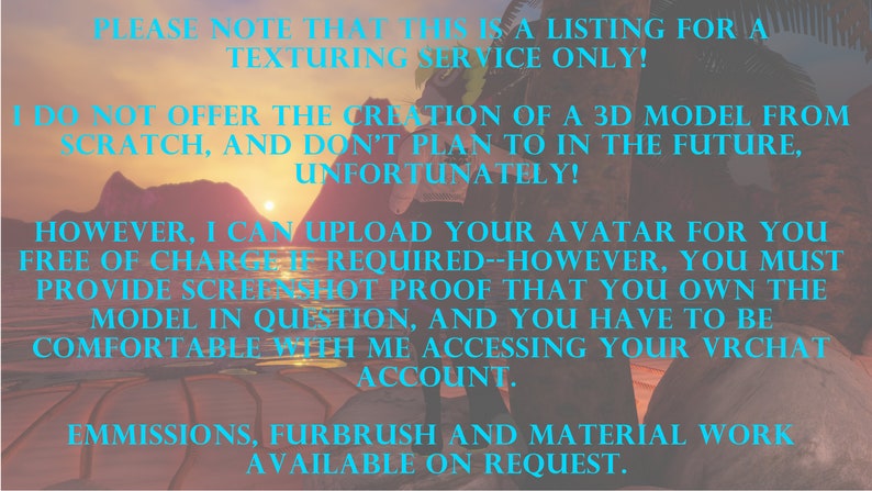 CUSTOM Vrchat Furry Avatar Texture READ DESC - Etsy