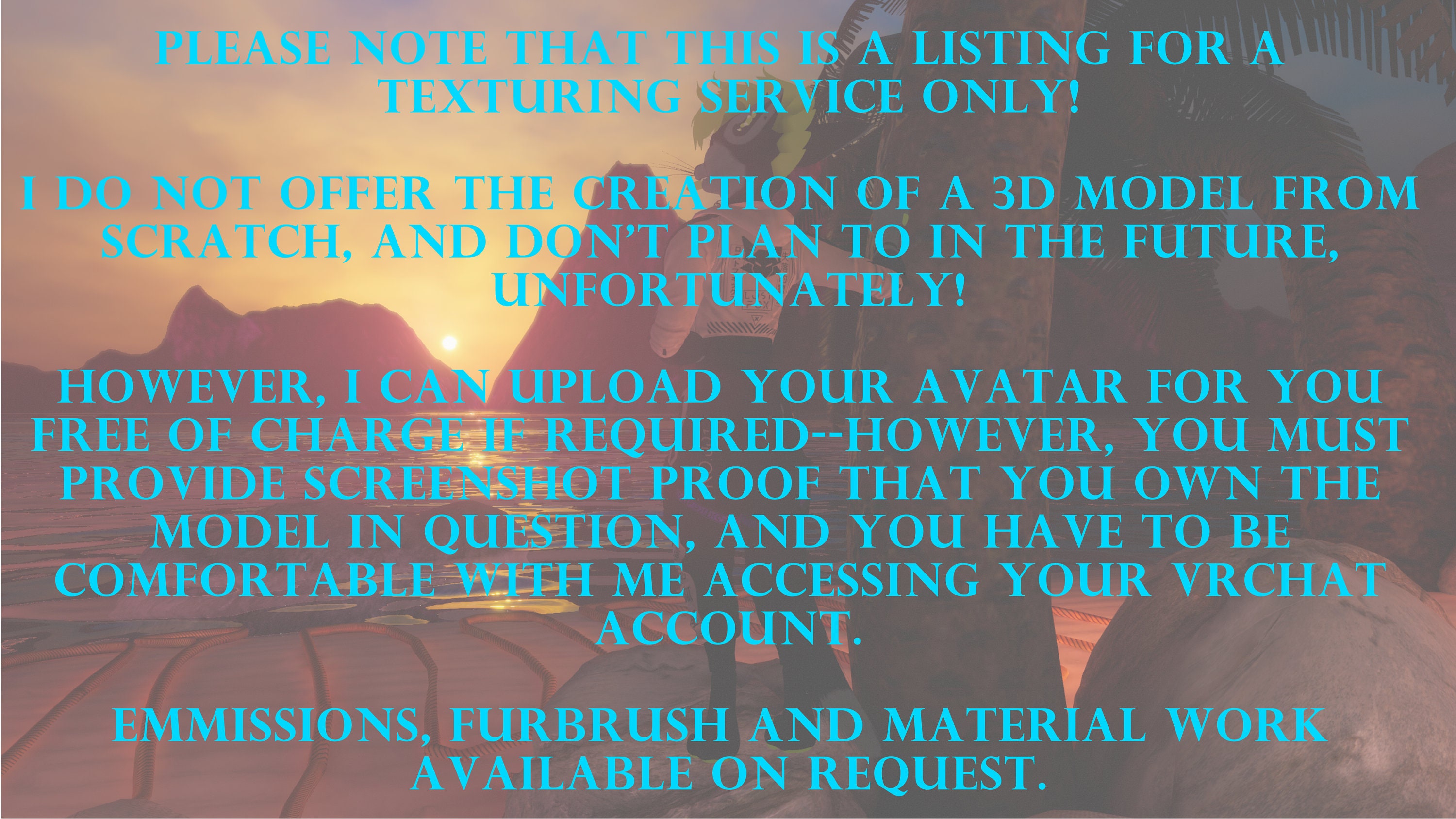 CUSTOM Vrchat Furry Avatar Texture READ DESC - Etsy
