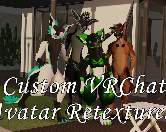 CUSTOM Vrchat Furry Avatar Texture (READ DESC) - Etsy