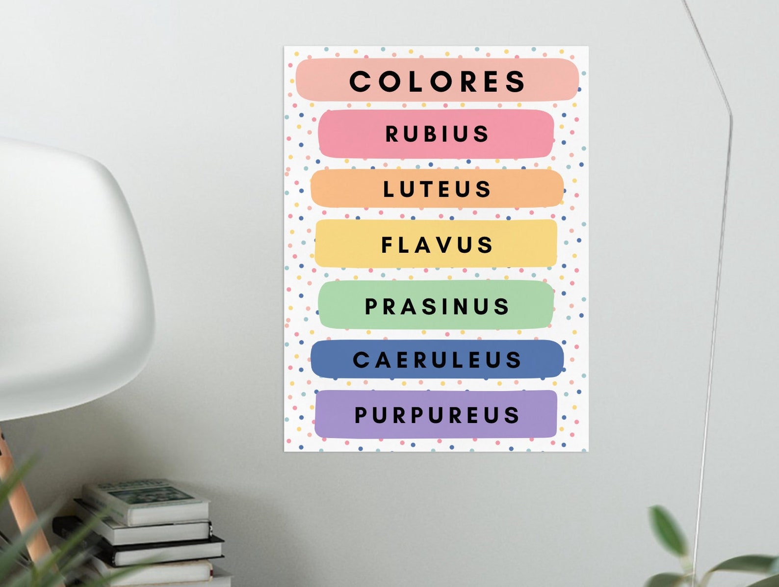 Latin Colors Classroom Poster- Digital Download - Etsy
