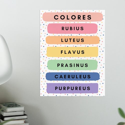 Animalia Digital Latin Poster - Etsy