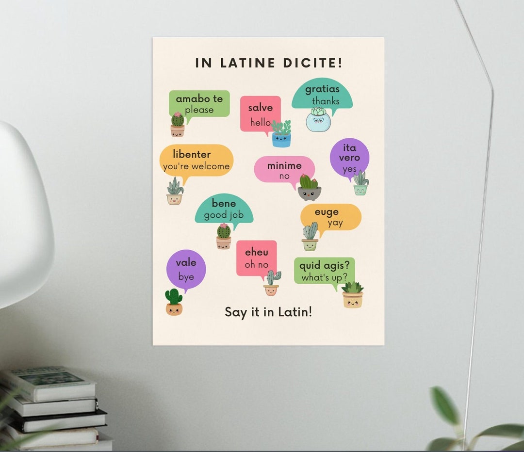 Conversational Latin Classroom Poster- Digital Download - Etsy