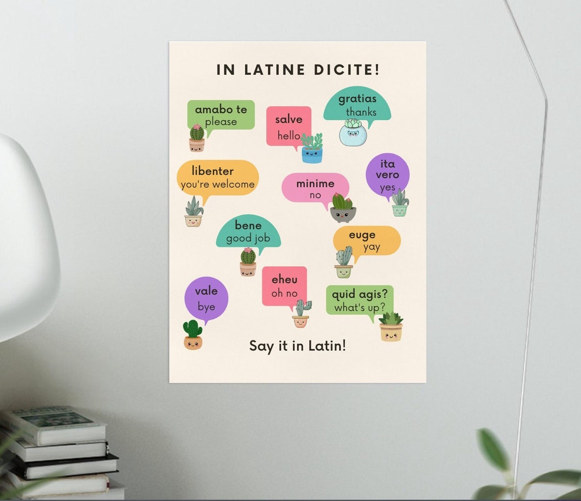 Conversational Latin Classroom Poster- Digital Download - Etsy