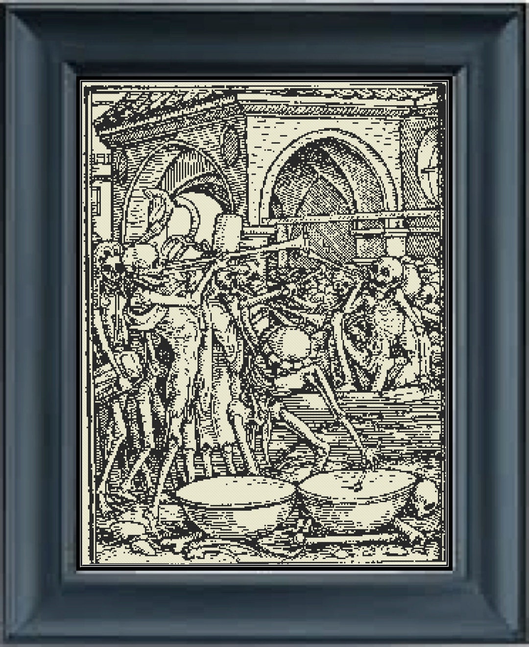 The Bones of Mankind Medieval Woodcut Cross Stitch Pattern, Instant ...