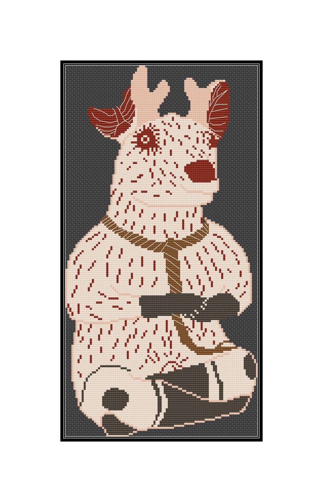 Moche Sitting Deer Cross Stitch Pattern, Instant Download, PDF Pattern ...