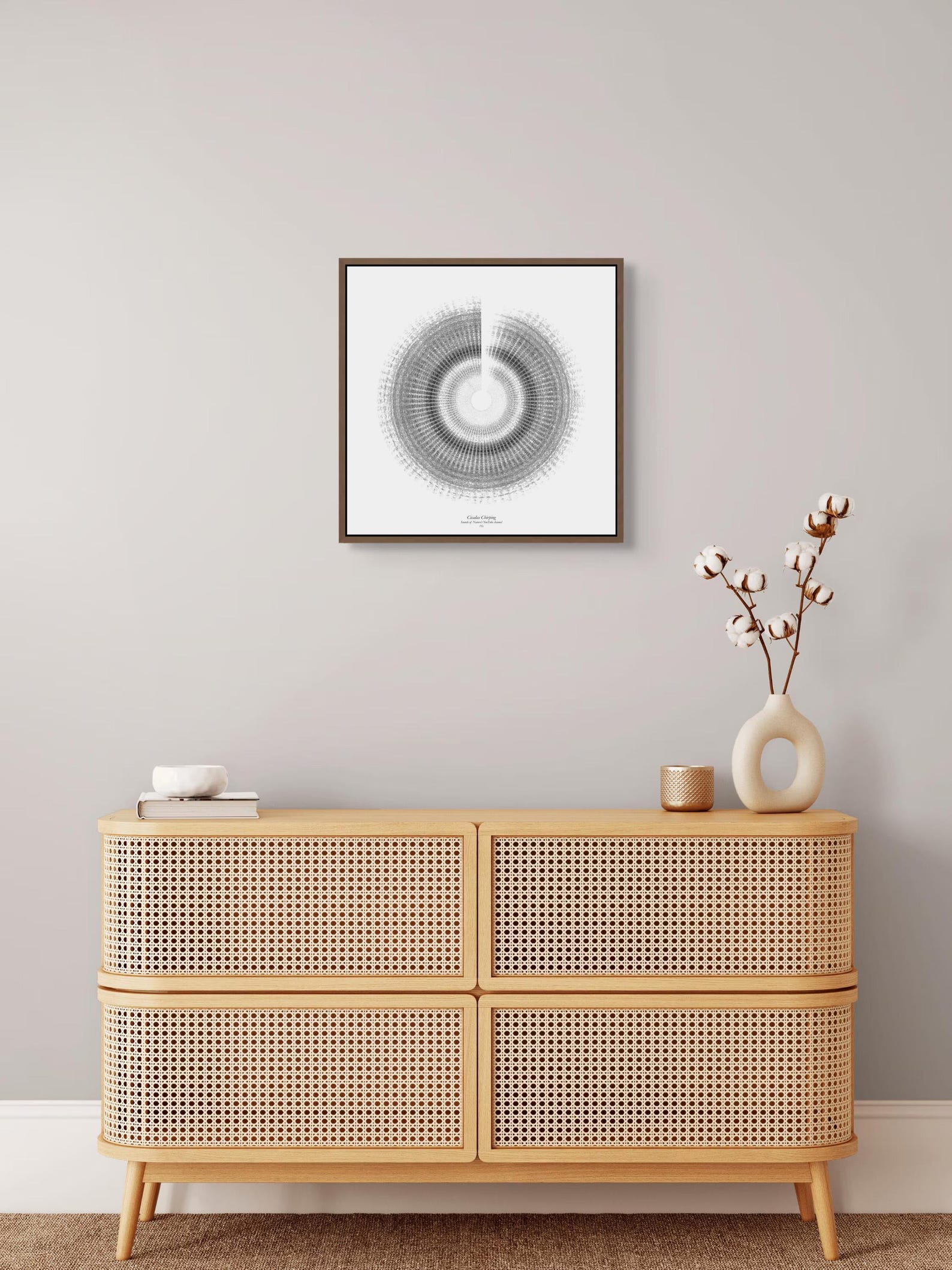 Cicadas Chirping Sound - Sound Wave Art - Sound Visualization Print ...