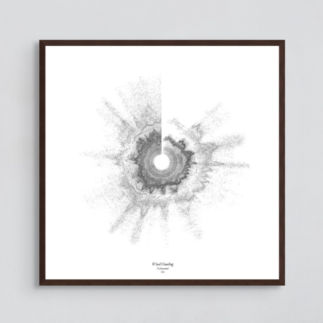 Howling Wind - Sound Wave Art - Nature Lovers - Birthday Gift - Sound ...