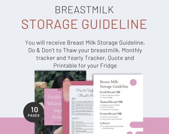 Breast Milk Storage Guidelines Printable - Etsy