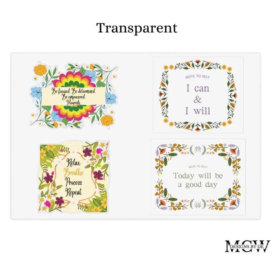 Gentle Reminders and Inspirations Sticker Sheet Bundle | Mindfulness ...