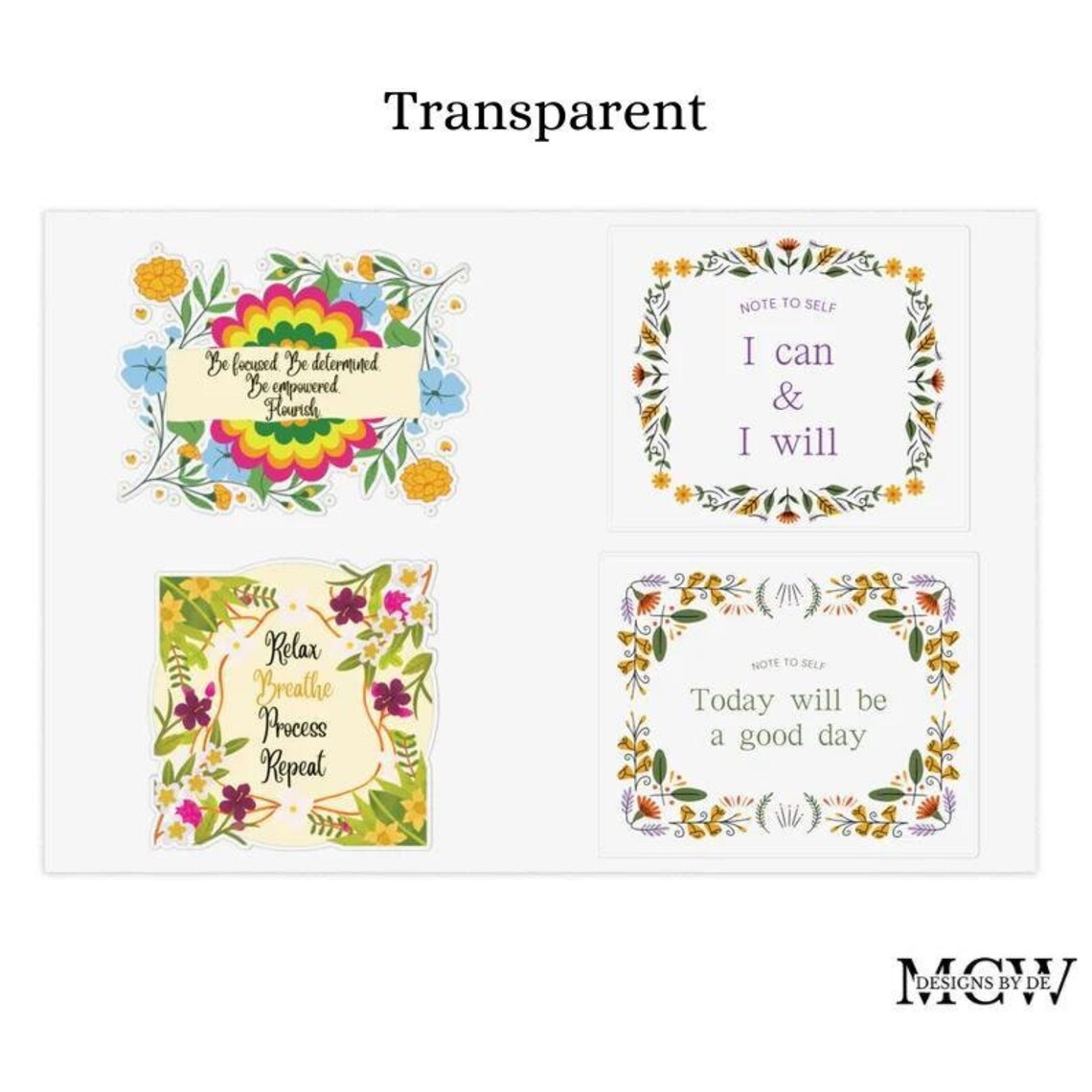 Mindfulness Sticker Sheet Bundle | Inspirational Affirmations (6x4) - Etsy