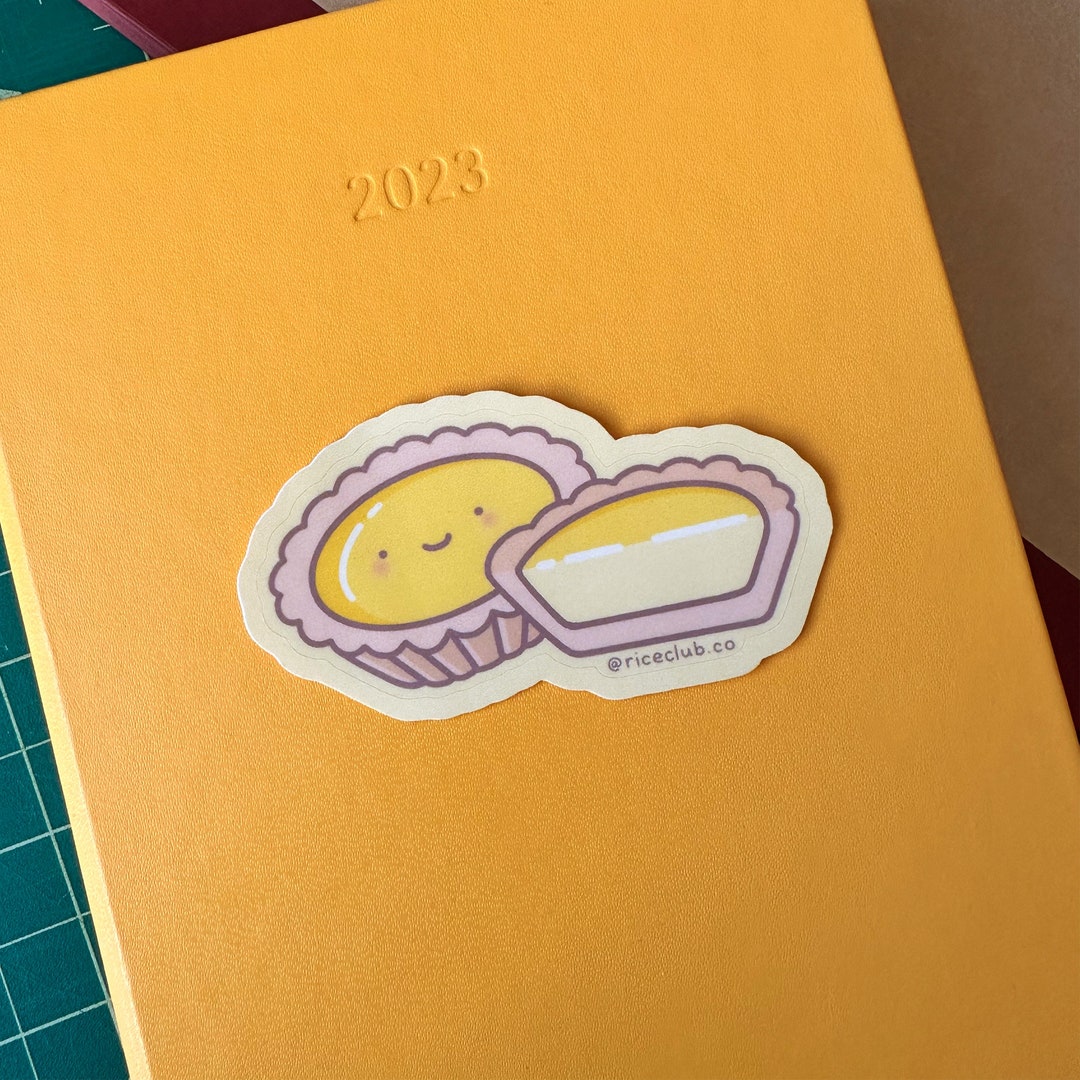 Chinese Bakery Egg Tart Sticker | Cute Asian Bakery Hong Kong Cafe ...