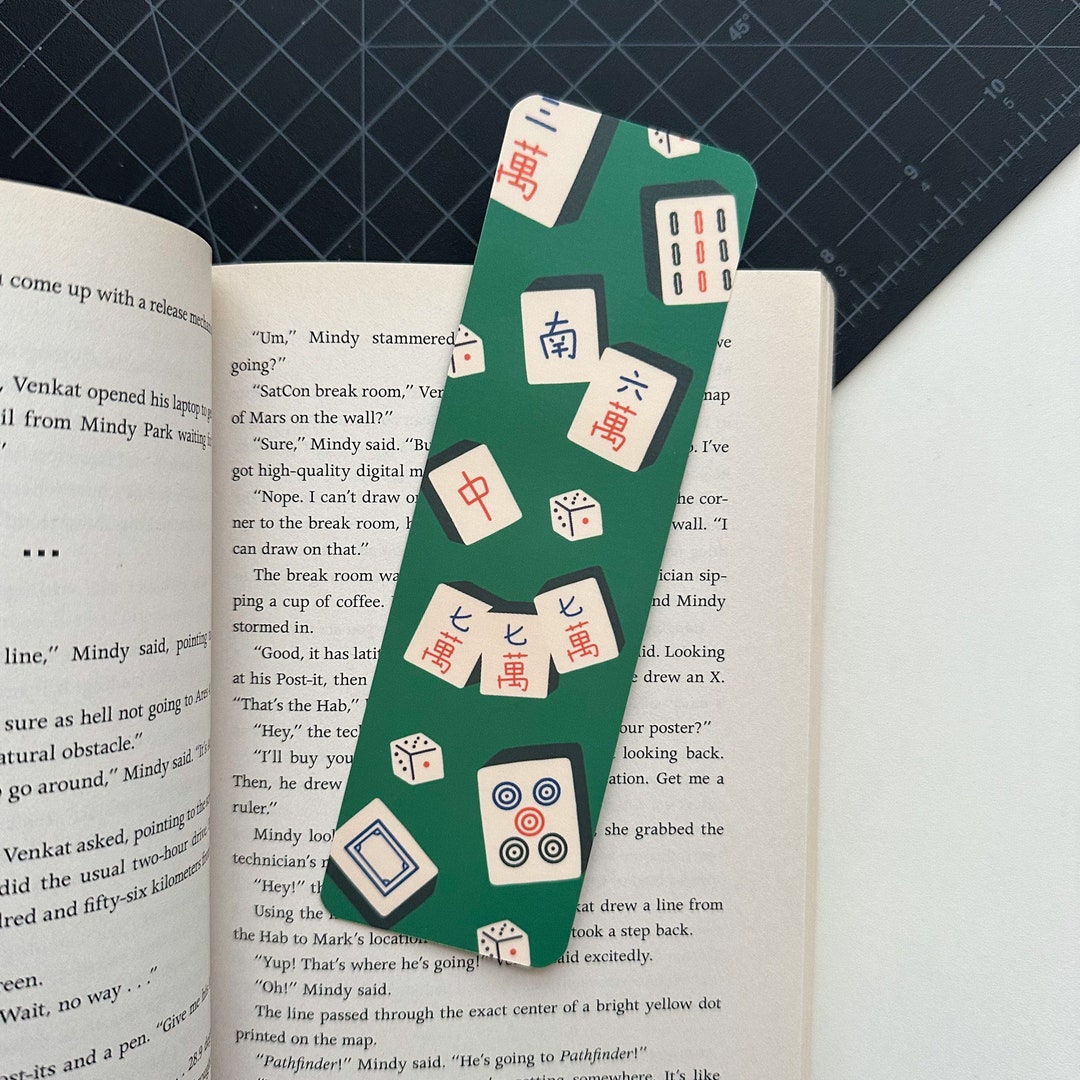 Mahjong Bookmark Book Lover Gift, Kawaii Bookmark, Bookish, Bookmark ...