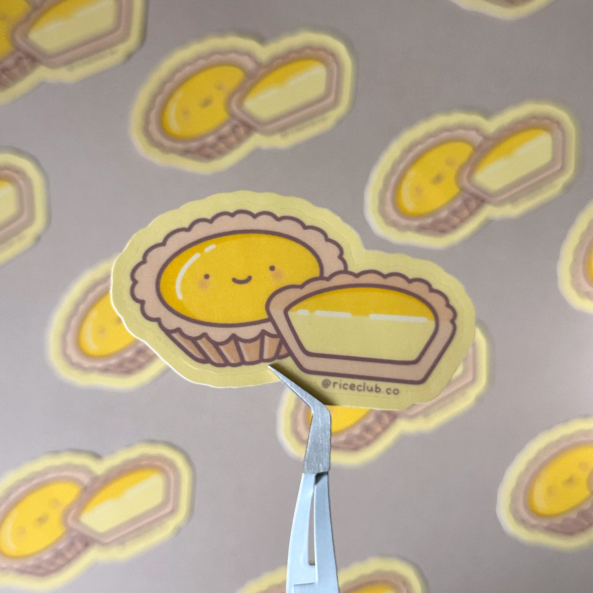 Chinese Bakery Egg Tart Sticker Cute Asian Bakery Hong Kong Cafe ...