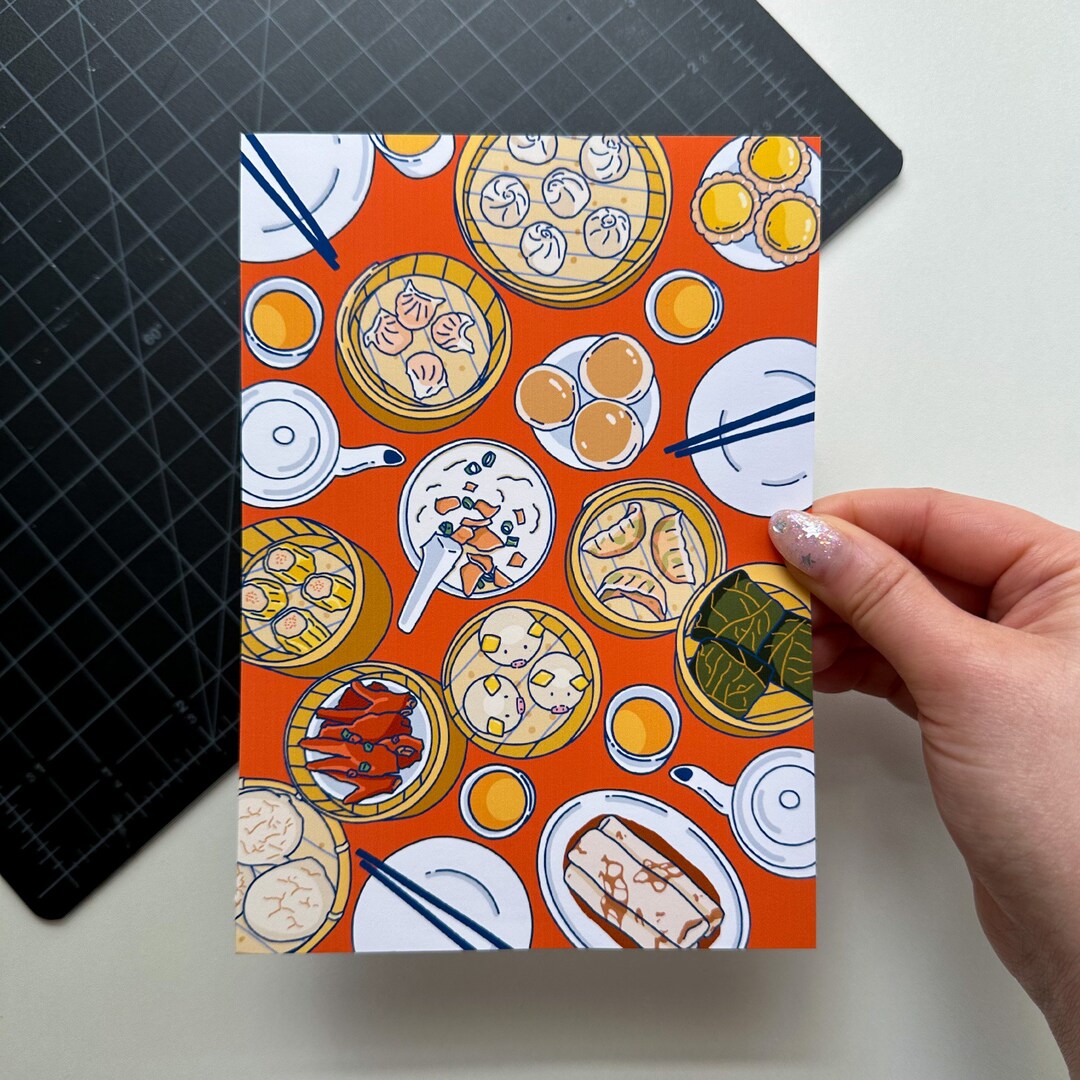 Dim Sum Art Print | Yum Cha, Asian Food Art, Food Illustration, Wall ...