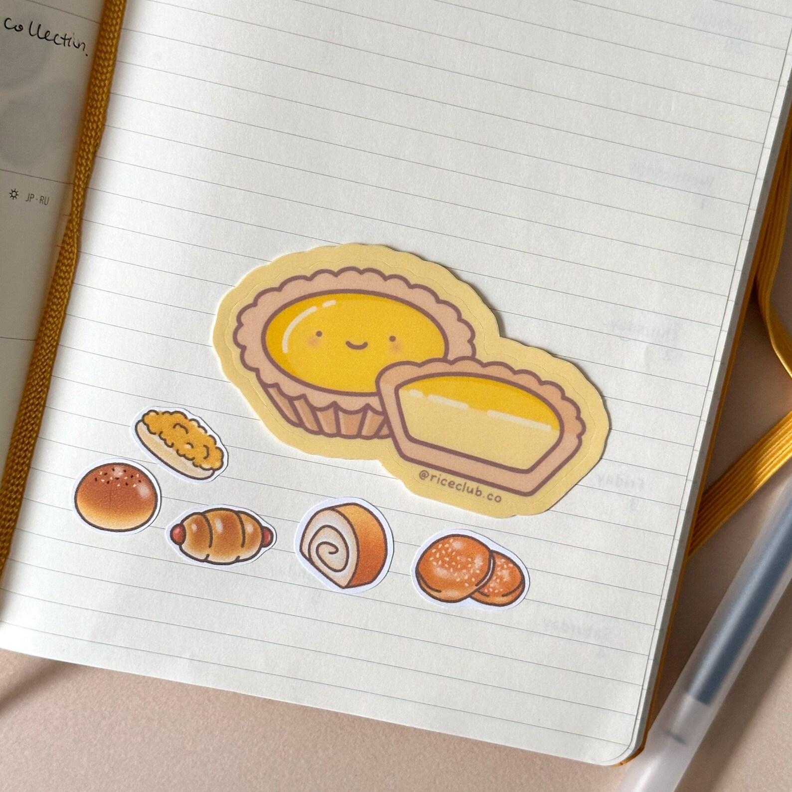 Chinese Bakery Egg Tart Sticker Cute Asian Bakery Hong Kong Cafe ...