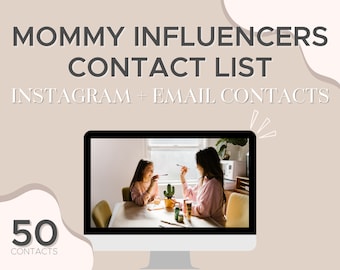 50 Mommy Influencer Contact List Influencer Emails Instagram Influencer ...