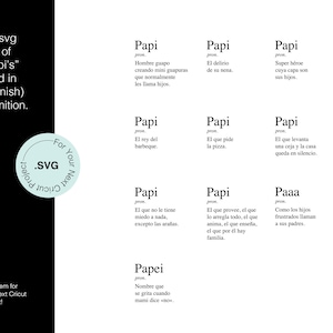 SVG Assets for Father's Day in Spanish, Cricut, Artes Para El Día Del ...